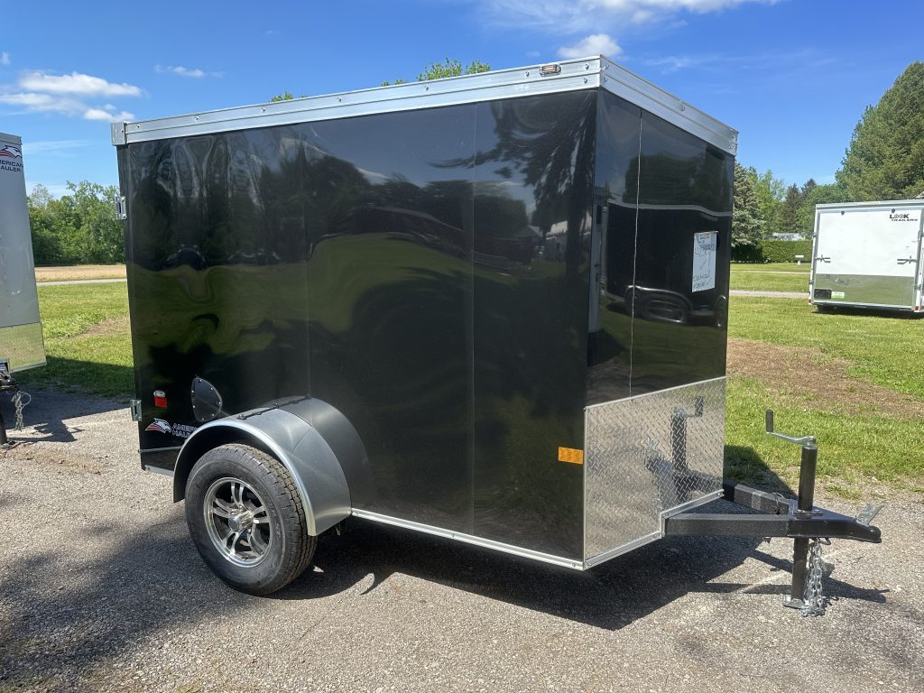 American Hauler 5 ft x 8 ft enclosed trailer, Night Hawk series, Black ...